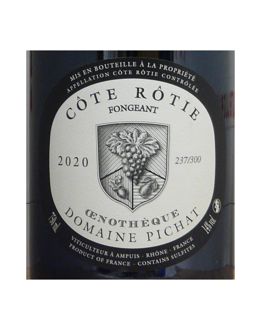 Côte-Rôtie - Domaine Pichat -"Fongeant - Œnothèque" 2020